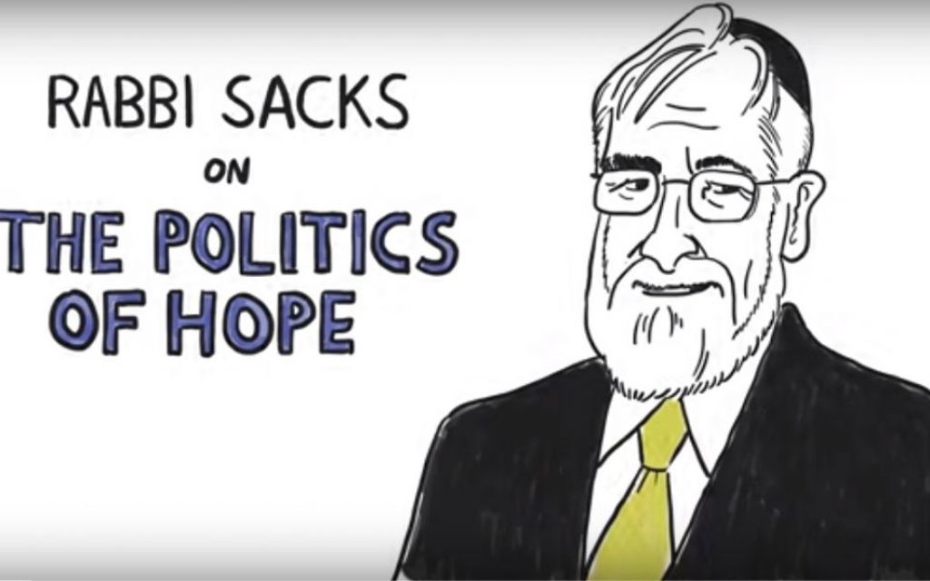 Lord Sacks' latest animation tackles the politics of hope | Jewish News