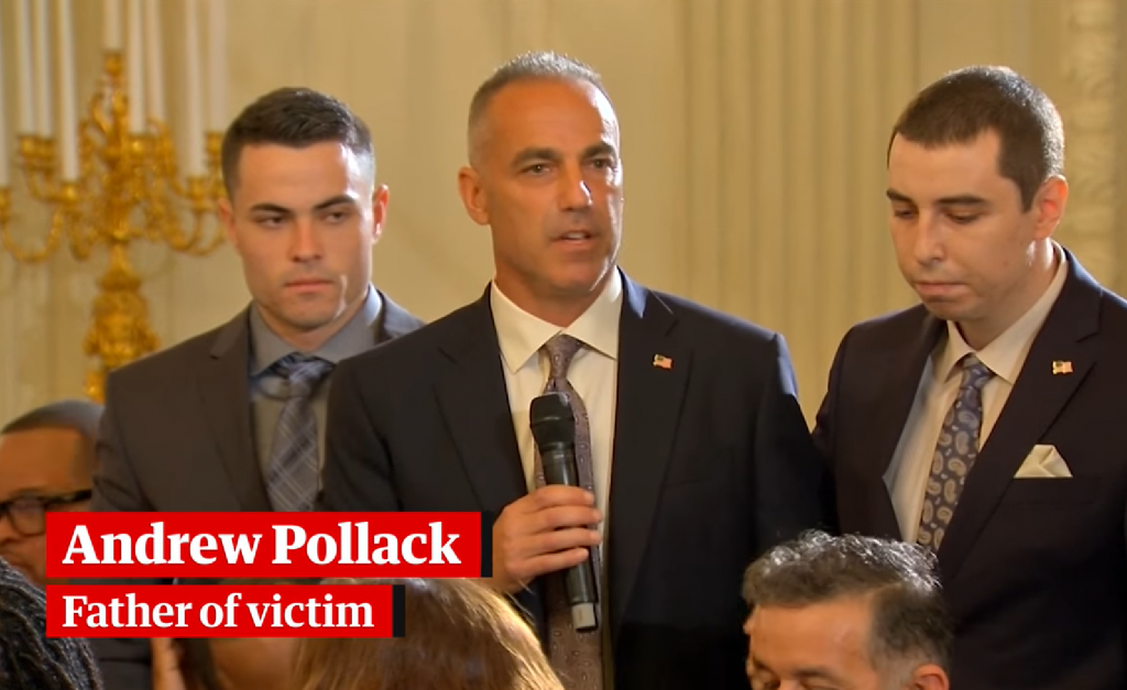 Florida school shooting: Jewish dad of victim tells Trump: ‘It stops ...