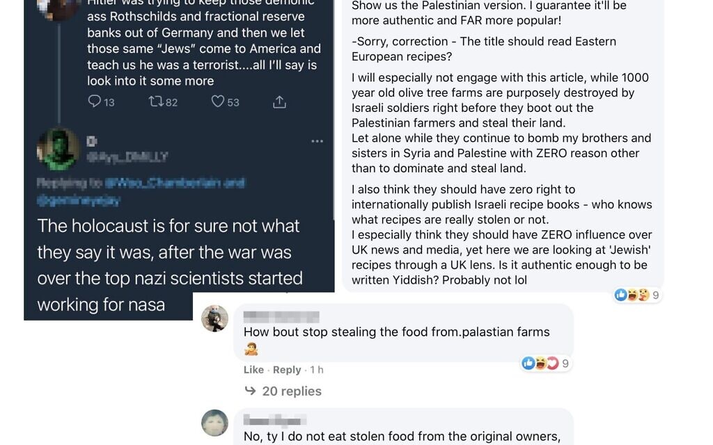 Antisemitic comments beneath Jay Rayner article about Claudia Roden ...