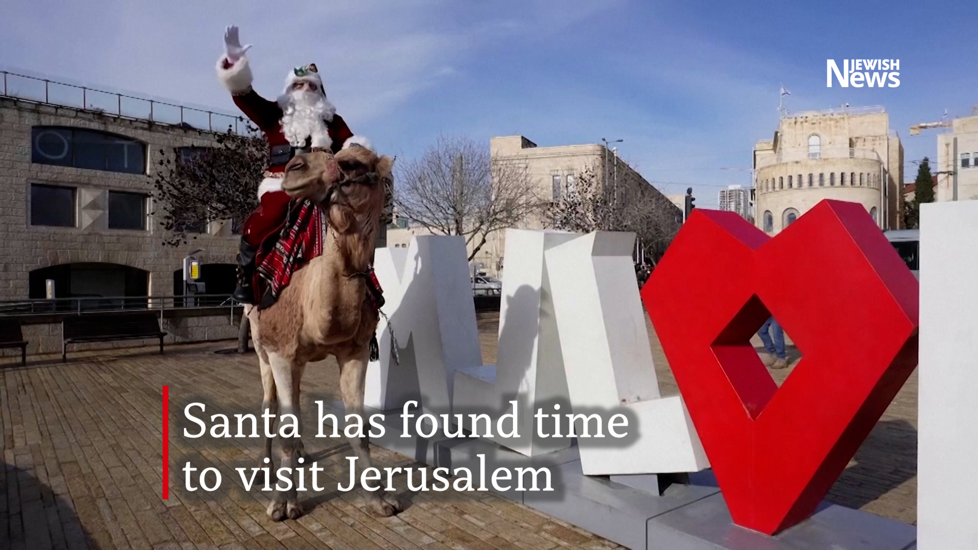 Ho-Ho-Holy Land! Santa visits Jerusalem as cities face a second ...