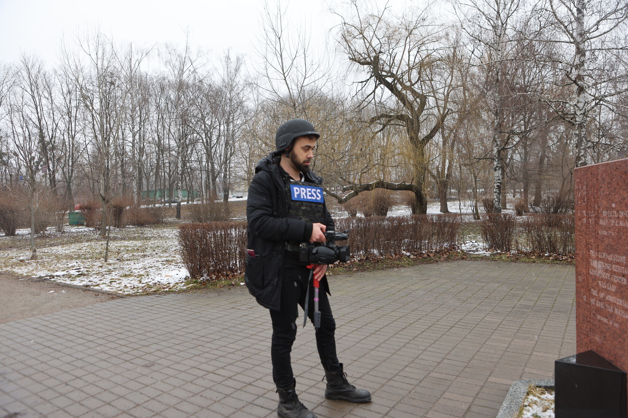 The scene at Babyn Yar: Acrid smoke, uprooted trees - but the memorial ...