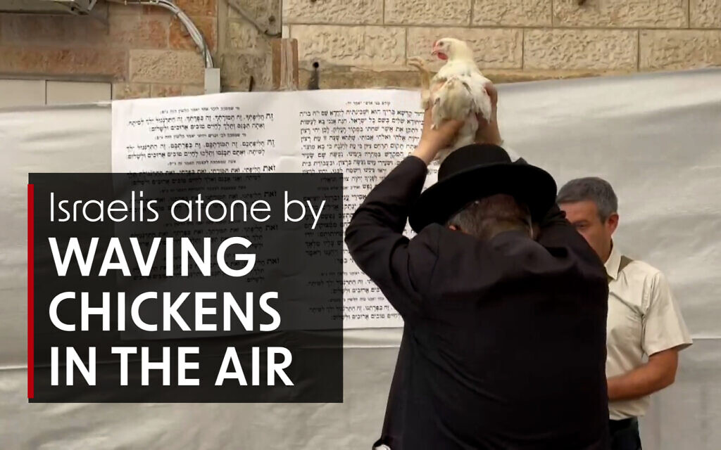 Ahead of Yom Kippur, Orthodox Israelis wave chickens in the air ...