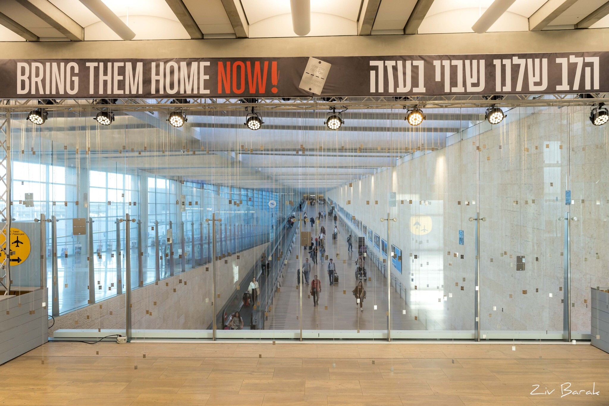 Tagged with hope: Ben Gurion Airport's poignant display for Gaza ...