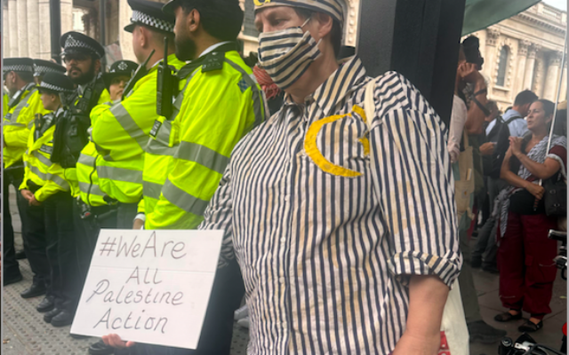Scuffles with police as Palestine Action stages protest against ...