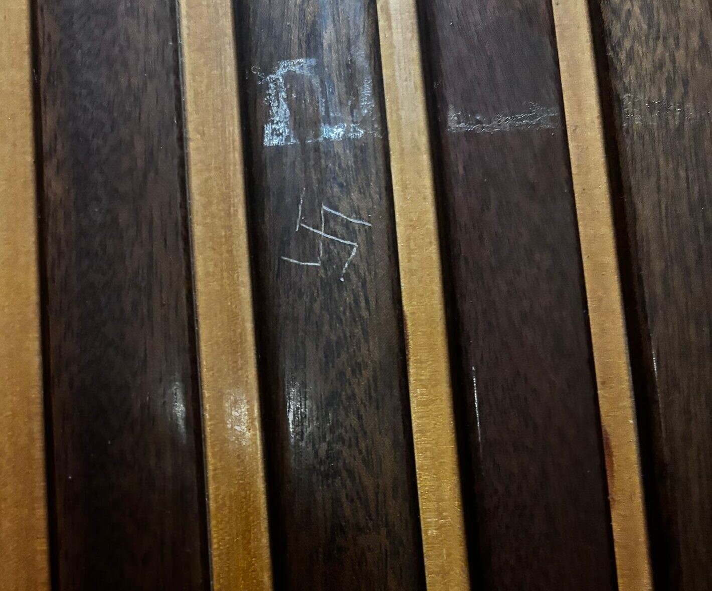 Swastika carved on the door of KKL-JNF offices in Rome - Jewish News