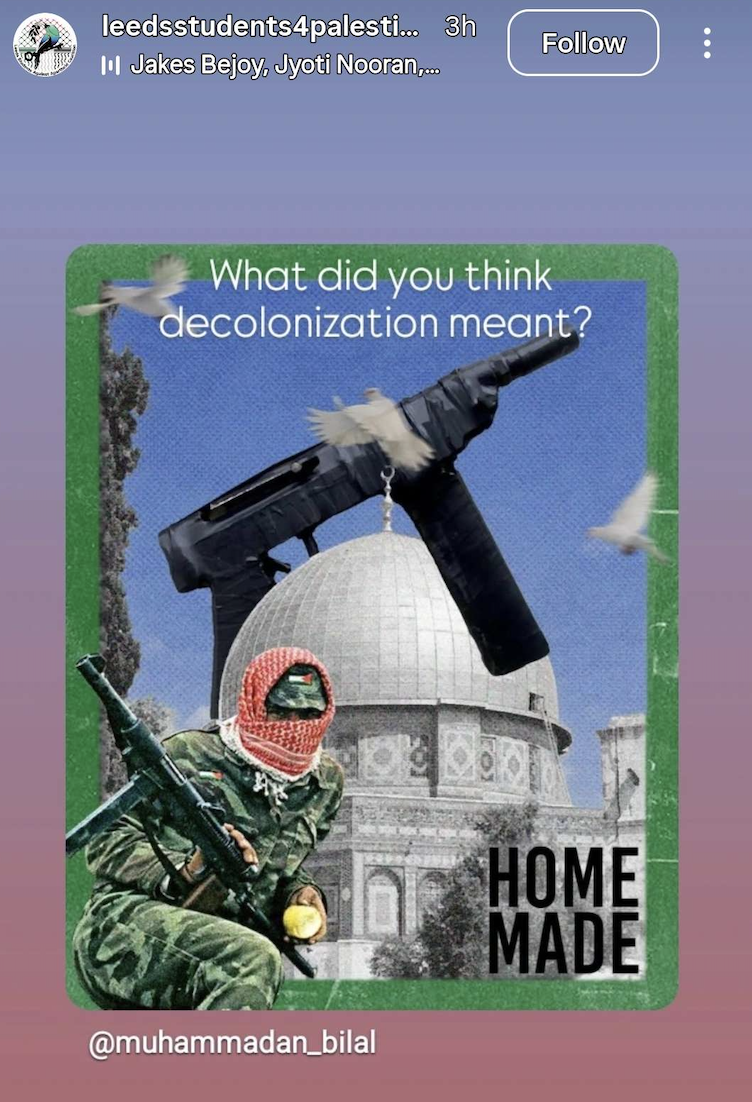 Leeds student group glorifies Jerusalem gun attack with ‘legendary ...