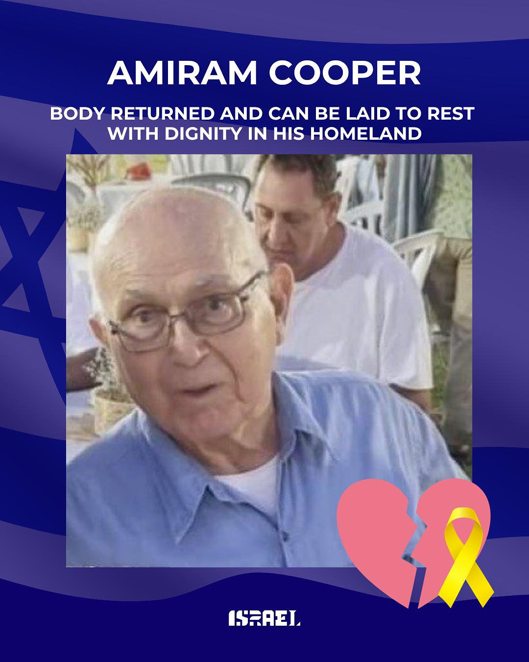 Remains of hostages Amiram Cooper 84, and Sahar Baruch, 25, returned to ...