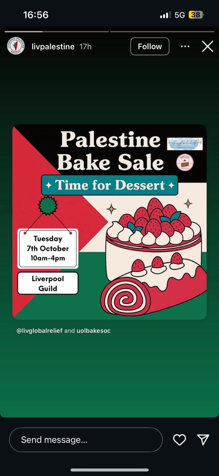 Liverpool student union marks 7 October anniversary with Palestine bake ...
