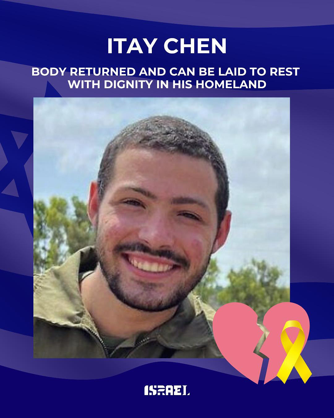 Remains of IDF soldier Itay Chen returned to Israel - Jewish News