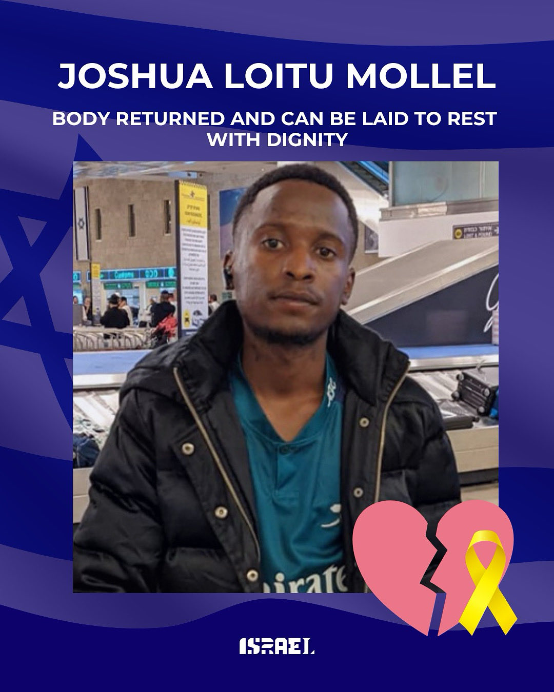 Body of Joshua Loitu Mollel returned to Israel after 761 days in Hamas ...