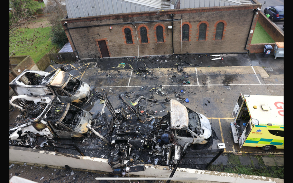 Hatzola ambulances set alight in Golders Green arson attack - Jewish News